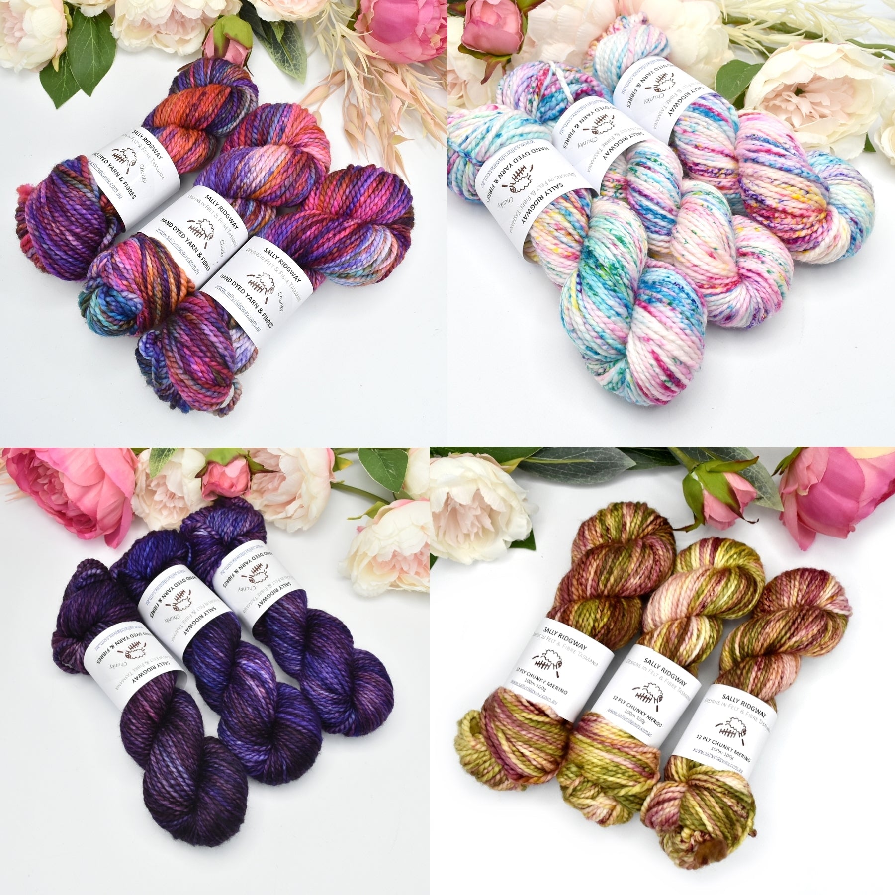 Chunky Merino 12 ply Hand Dyed Yarn | Sally Ridgway Designs – Sally ...
