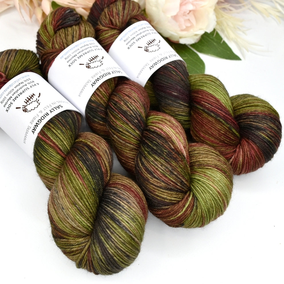 4 ply Supreme Sock Yarn Hand Dyed Chestnut | Buy Sock Yarn Online ...