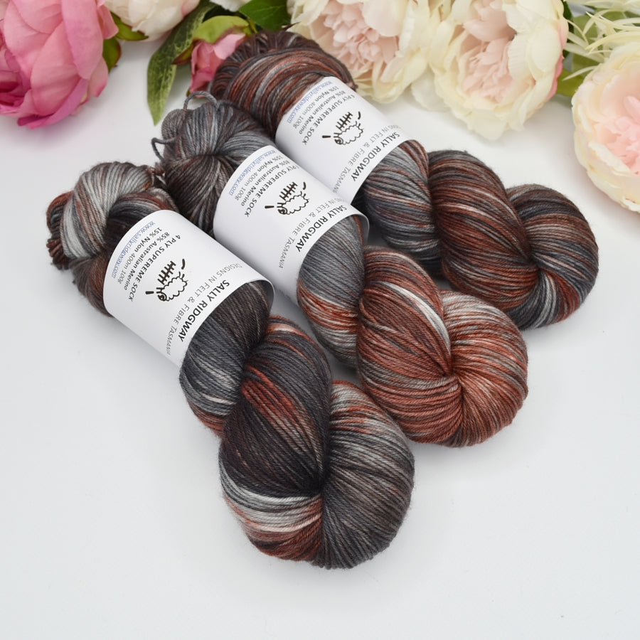 Hand Dyed 4 ply Merino Nylon Sock Knitting Yarn | Buy Indie Dyed ...