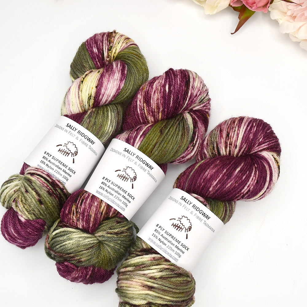 Hand Dyed 8ply DK Sock Knitting Yarn | Sally Ridgway Sock yarn – Sally ...
