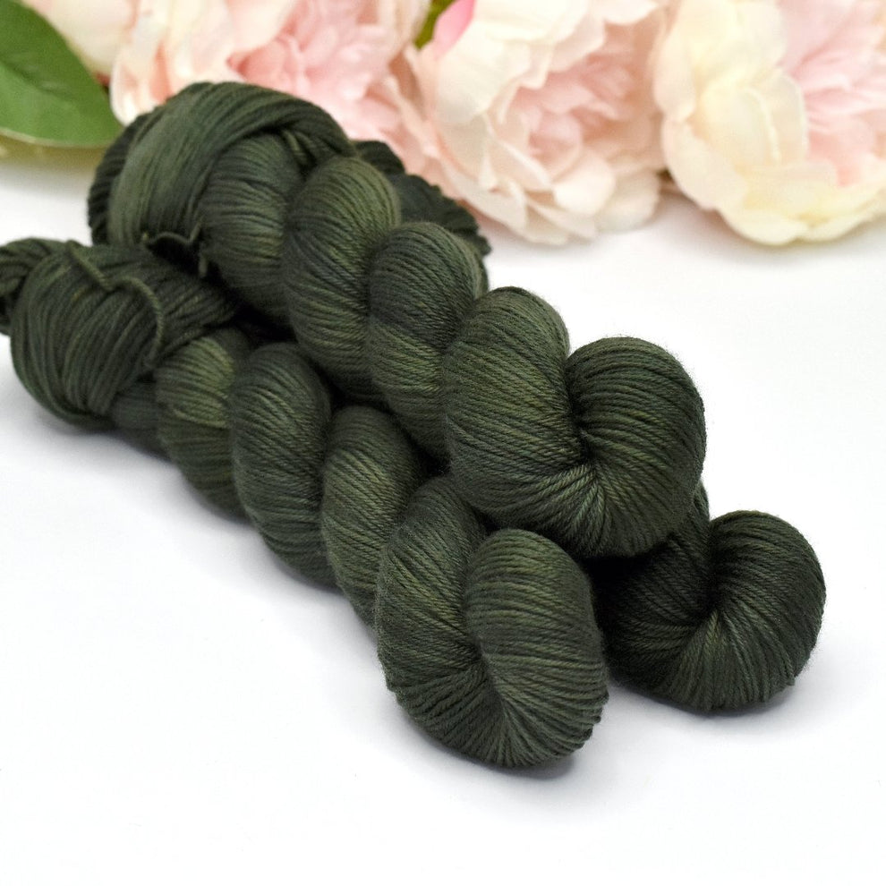 Dark Green 50g Hand Dyed Midi Skein | Sally Ridgway Designs – Sally ...