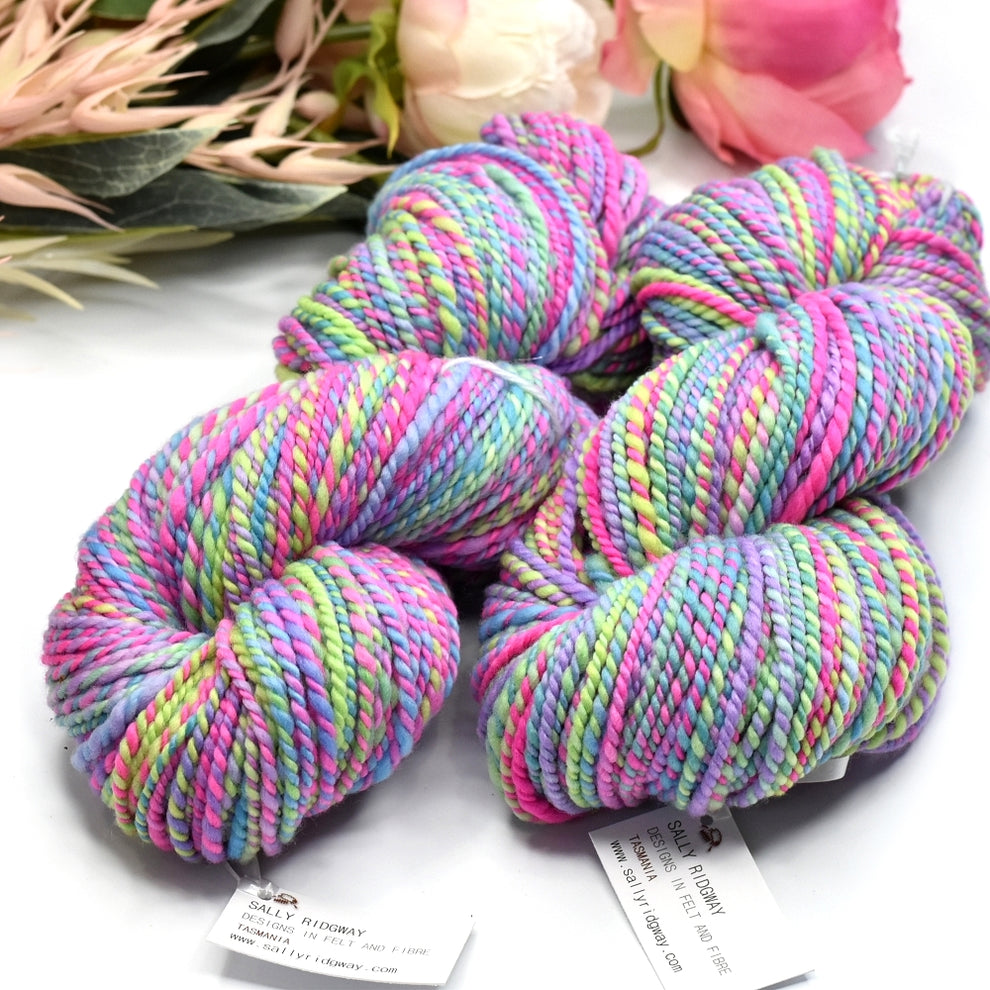 Hand Spun Merino Wool Chunky Yarn Rainbow | Shop Hand Spun Yarn Online ...