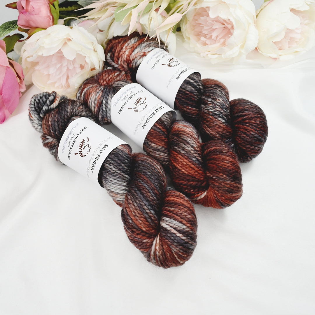 Hand Dyed 12 ply Merino Chunky Knitting Yarn | Shop Hand Dyed Yarn ...