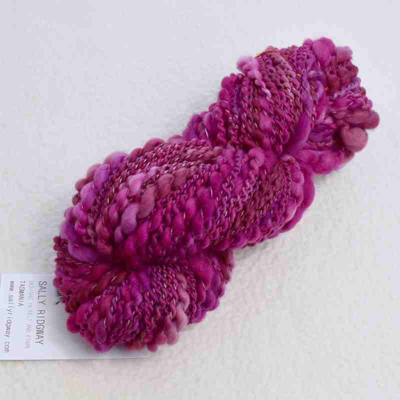 Hand Spun Superwash Merino Art Yarn in Lipstick | Shop Handspun Yarn ...
